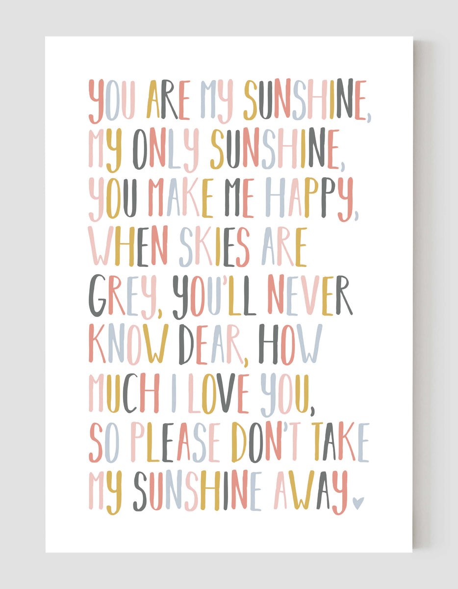 You Are My Sunshine Lyrics